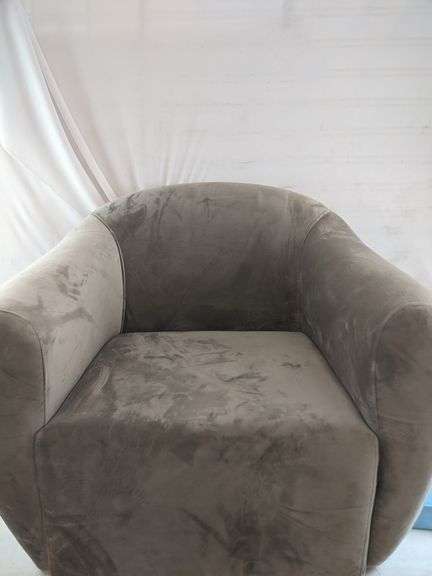 Matrix Grey Suede Chair 32" x 2 ft Tall - Dutch Goat