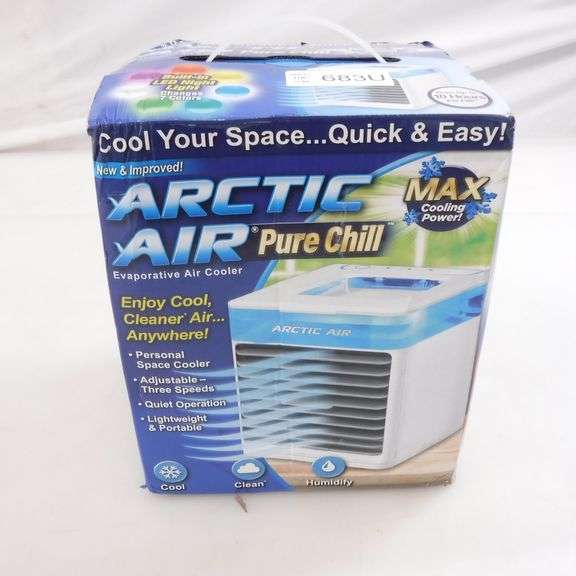 Arctic Air Pure Chill Evaporative Air Cooler - Personal Space Cooler, 3 ...