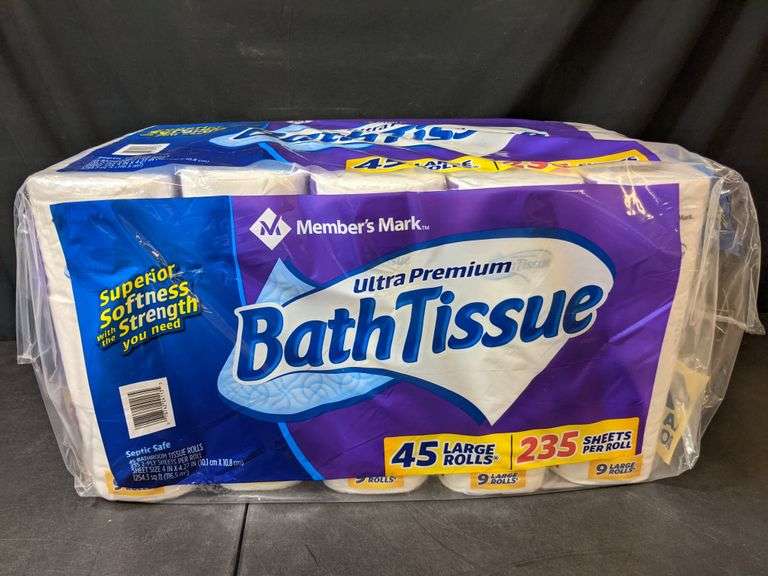 Members Mark Ultra Premium Bath Tissue 45 Large Rolls 235 Sheets Per ...