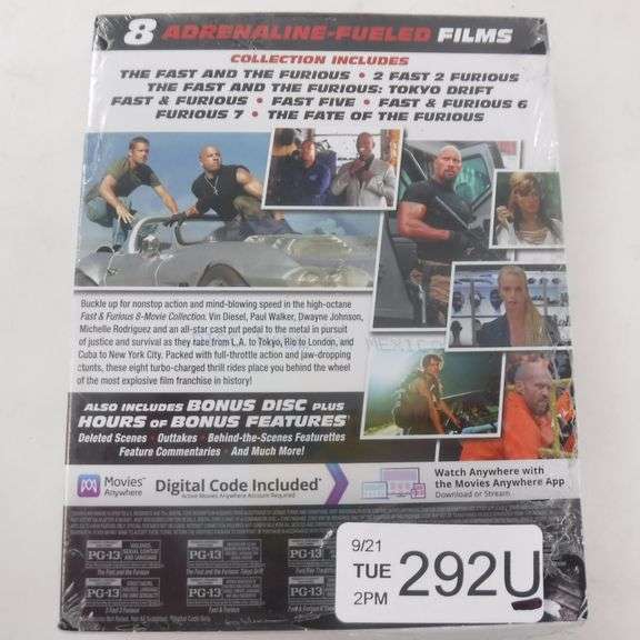 Fast And Furious 8- Movie Collection (Blu-Ray + Digital Code) - Dutch Goat