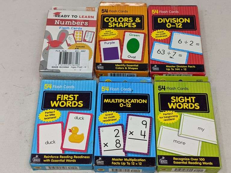 Assortment of 6 Packs of Flash Cards - Ready to Learn Alphabet Flash ...