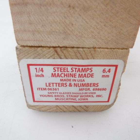 Young Bros 1/4" Steel 36 Piece Machine Made Stamp Comination Letter And ...