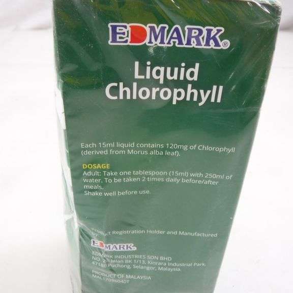 Edmark Liquid Chlorophyll, 120mg/15ml, Net Content 500ML - Expires: 2/17/2023 - Dutch Goat