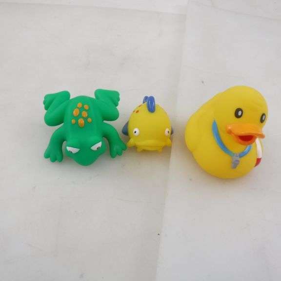 Bag Of Rubber Duck Life Gaurd, Rubber Frog, Little Yellow Rubber Fish ...