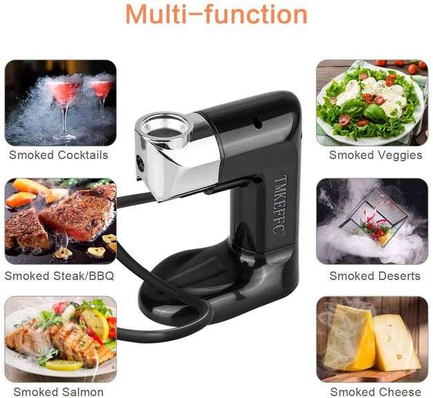 TMKEFFC Smoking Gun Portable Handheld Food Smoker For Meat, Drinks BBQ ...