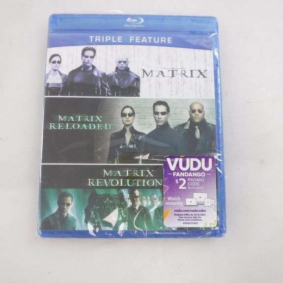 Triple Feature Blu-Ray The Matrix, Matrix Reloaded, Matrix Revolution ...