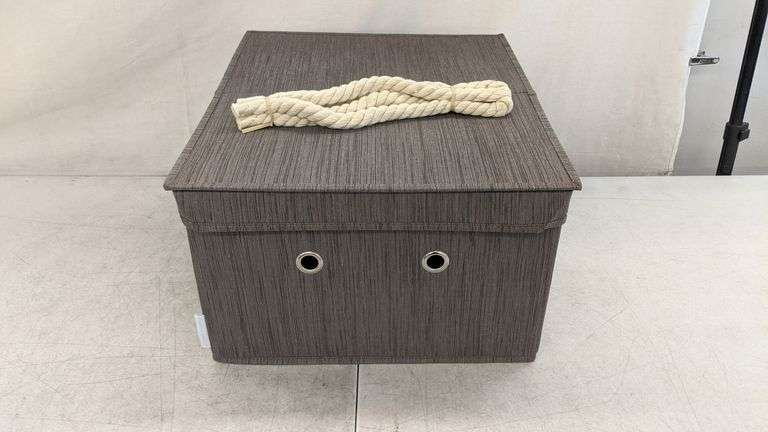 Grey Storage Works Storage Box With Rope Handles - Dutch Goat