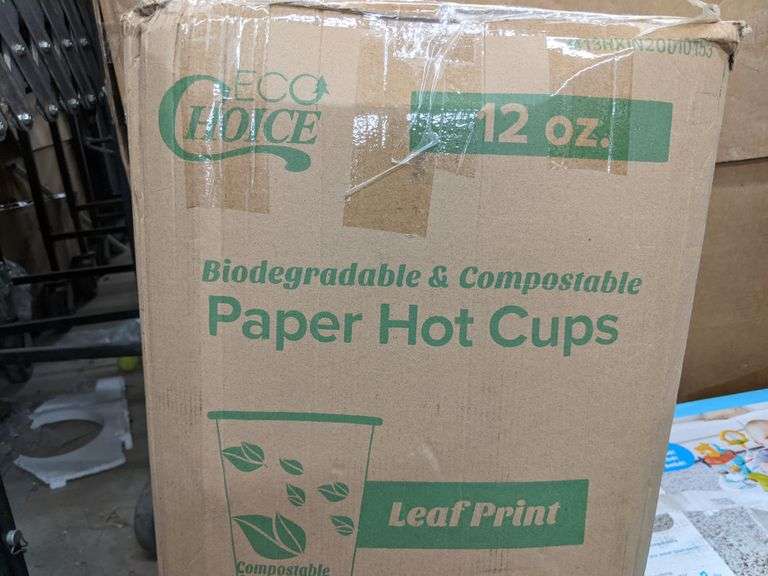 Eco Choice Biodegradable and Compostable 12 oz.Paper Hot Cups - 1000 ...