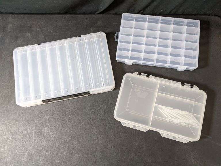 Assortment of 3 - Compartment Boxes w/ Latches - Dutch Goat