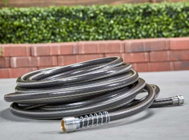Neverkink 5/8" x 50' Premium-Duty Kink Free Vinyl Coiled Hose - Dutch Goat