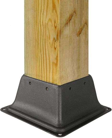 Lot of 4 Post Base Square Brackets - For 4 x 4 Standard Wood Post ...