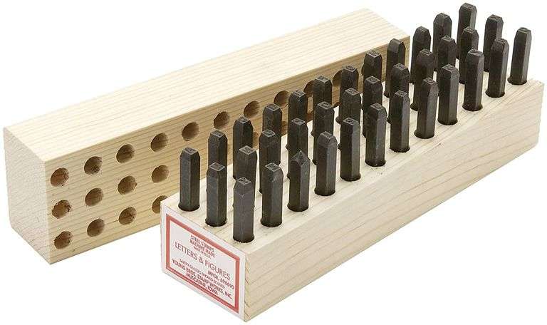 Young Bros 1/4" Steel 36 Piece Machine Made Stamp Comination Letter And ...