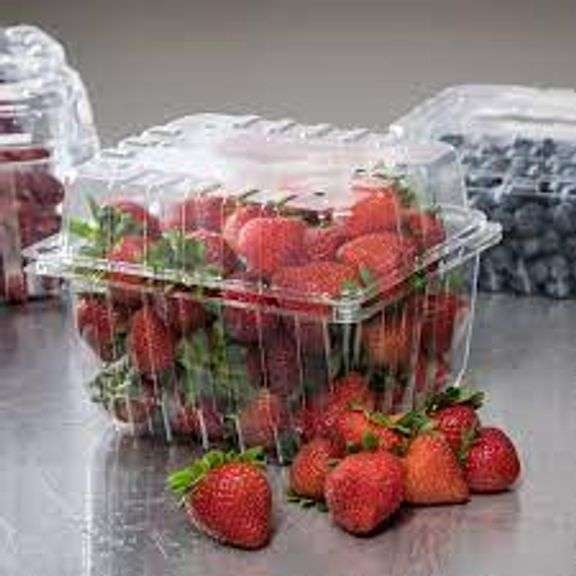1 Qt. Clear Vented Clamshell Produce / Berry Container - 320/Case ...