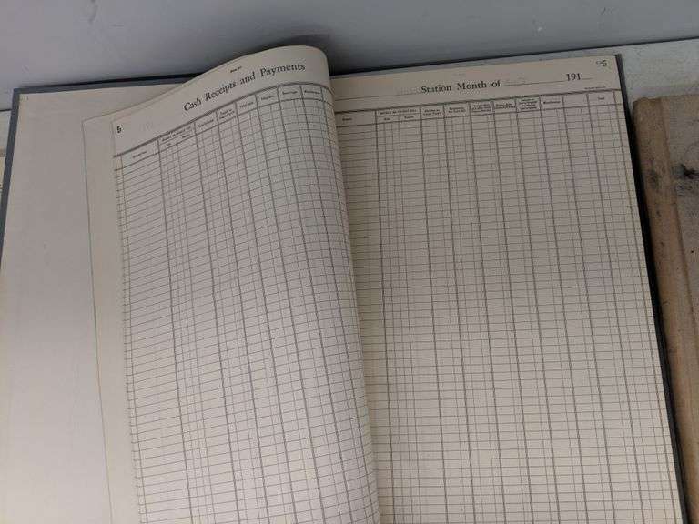 Assortment of 3- Vintage Ledger Used & Two Cash Receipts Books - Dutch Goat