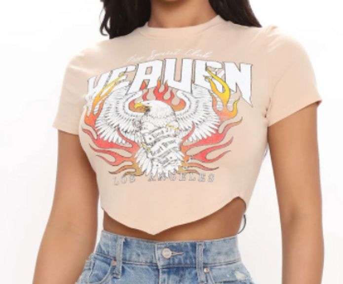 Women's Fashion Nova Free Spirit Club Crop Top in Taupe - Medium ...