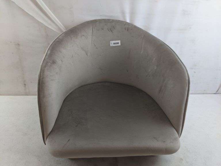 Light Grey Suede Chair, No Legs - Dutch Goat