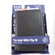 Lot Of 2: George Trifold Black Leather Wallet With Flip ID RFID ...