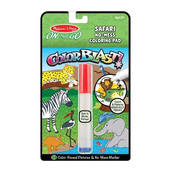 Lot of 6 Melissa & Doug On the Go Safari No Mess Coloring Pad - 24 ...