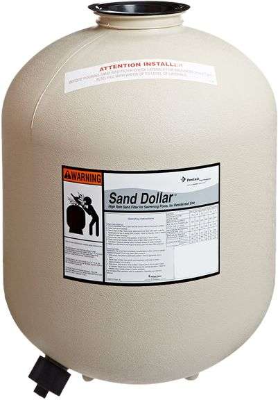 Pentair Sand Dollar SD40 Above Ground Pool and Spa Sand Filter Tank ...