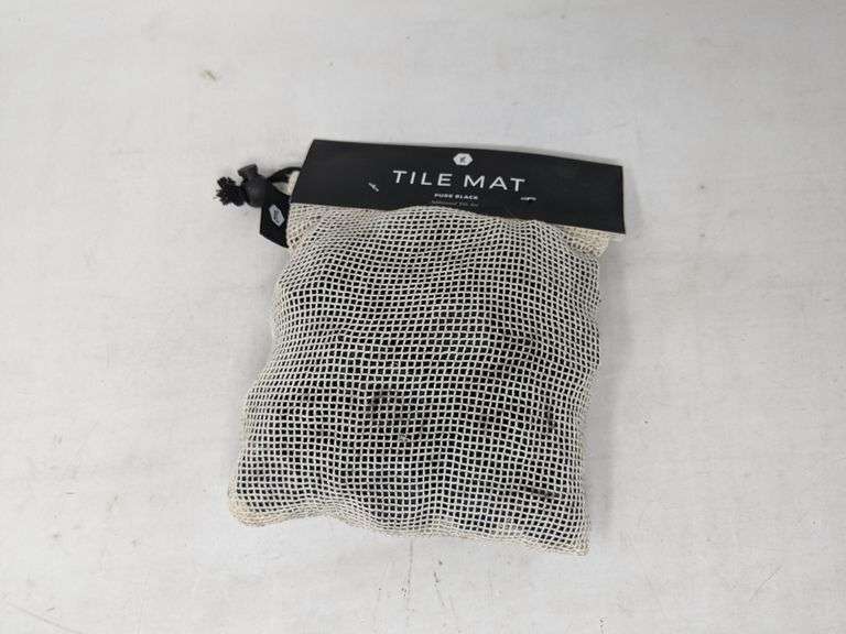 LF Letterfolk Tile Mat - Pure Black - Dutch Goat