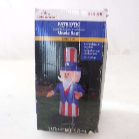 Patriotic Light-Up Airblown Inflatable Uncle Sam - 4 ft. Tall - Dutch Goat