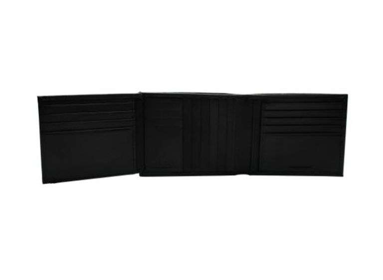 George Super Capacity Billfold Wallet Black RFID Protected - Fits 24 ...