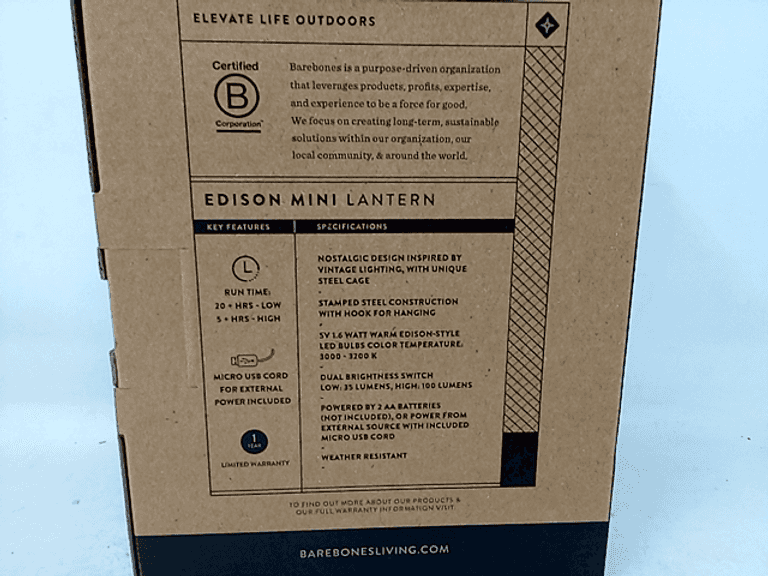 Barebones - Edison Mini Lantern - Antique Bronze - Dutch Goat