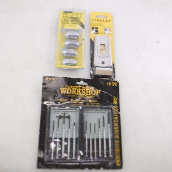 Assortment Of Tools: Stanley Razor Blade Scraper, Jegs 4 Piece Lug Nut ...