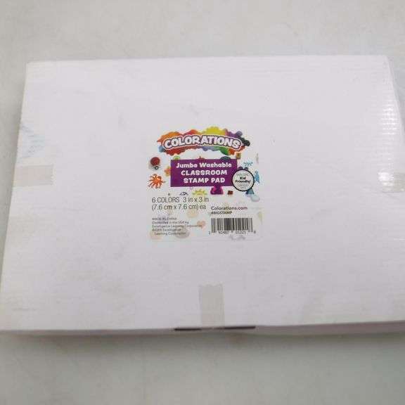 Colorations Jumbo Washable Classroom Stamp Pad 6 Colors - Dutch Goat