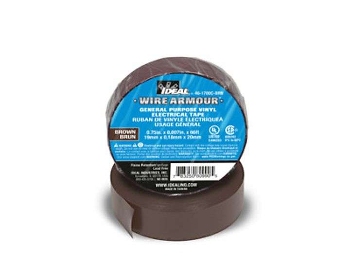 Pack Of 10 Ideal Wire Armour 3/4" x 66 Ft Premium Vinyl Tape, Brown ...