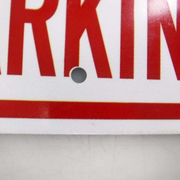 No Parking Metal Street Sign 18" x 12" (Couple Dirty Marks From Storage ...