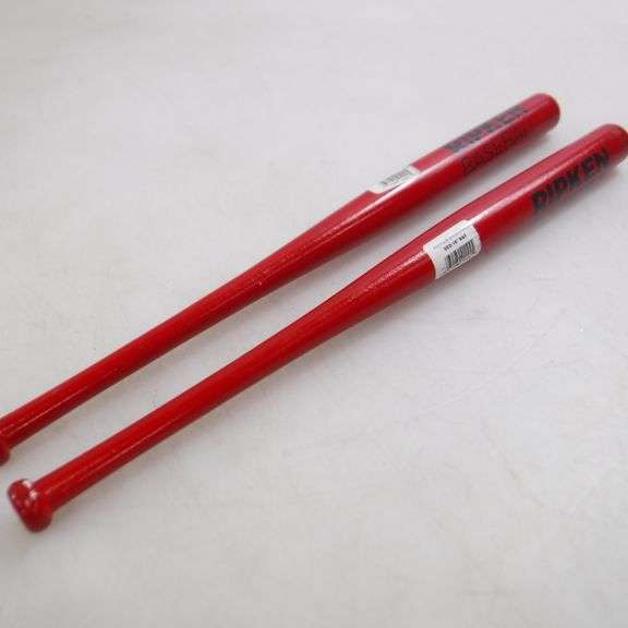 Lot Of 2: Ripken Baseball Red 18" Wood Mini Bat (Couple Small Scratches ...