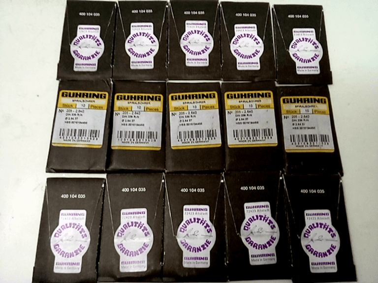 Assortment of 15 Guhring Products - Yellow and Purple Box Colors ...