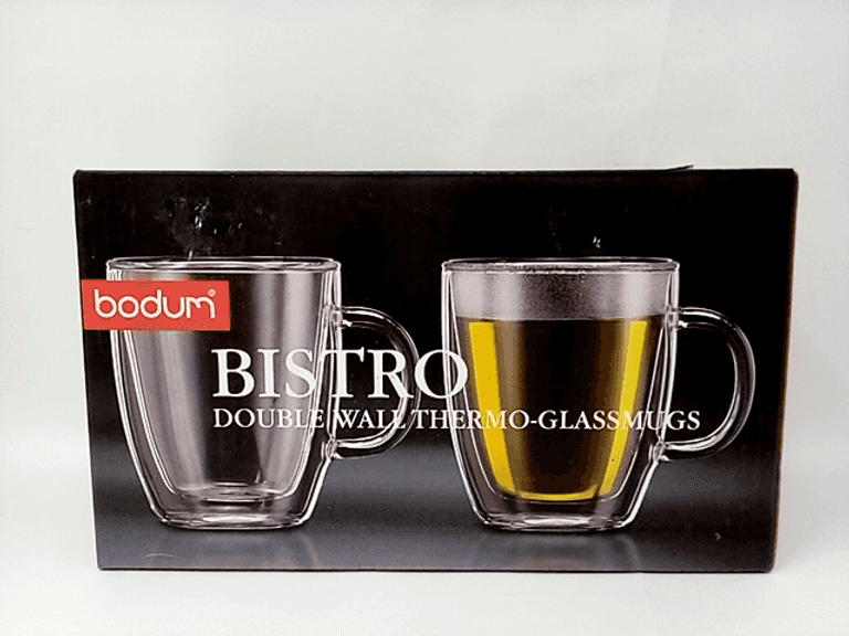 Bodum Bistro Double Wall Glass Mugs 2pk - Dutch Goat