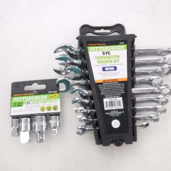 Assortment Of Pittsburgh Tools: 9 PC. Combination Wrench Set Fully ...