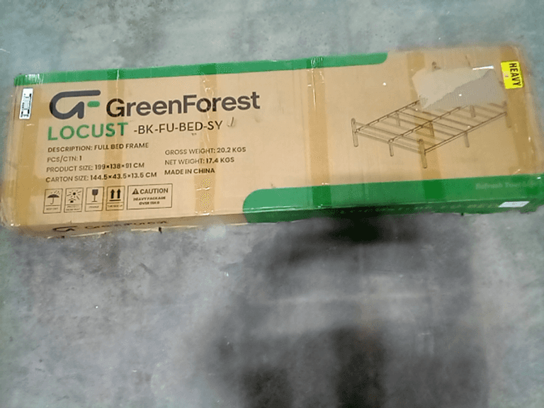 GreenForest Locust BK-FU-BED-SY Bed Frame - Full Size - Dutch Goat