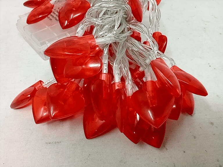 Red Heart Shaped String Light with Remote - Dutch Goat