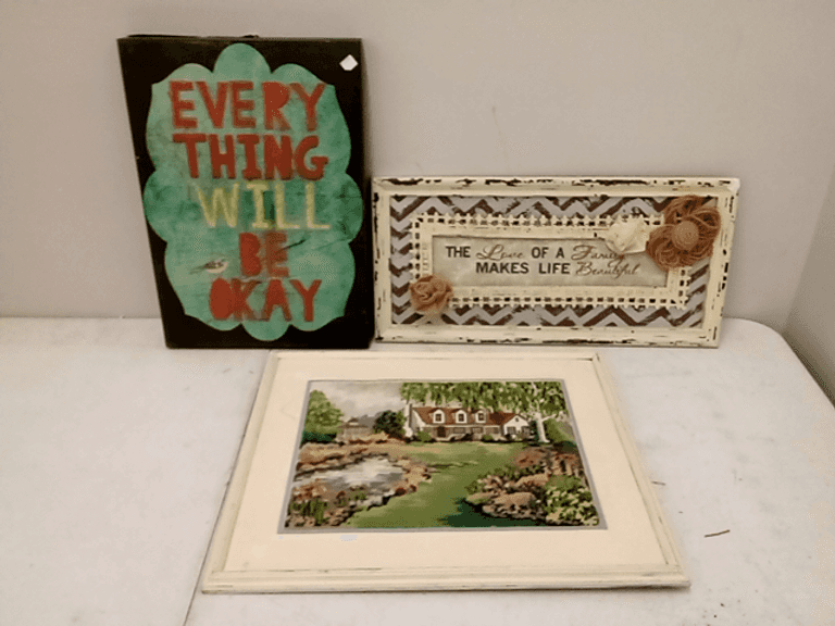 Assortment of 3 Signs - Everything Will Be Okay, The Love of a Family ...
