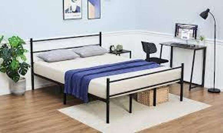 GreenForest Locust BK-FU-BED-SY Bed Frame - Full Size - Dutch Goat