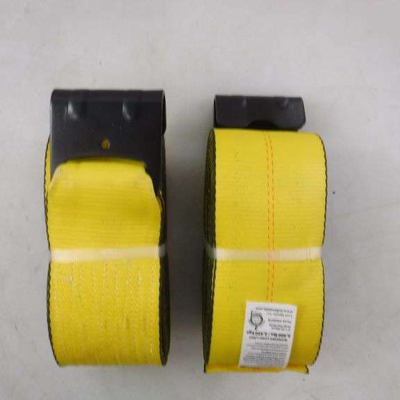 Lot Of 2:Yellow Winch Strap With Hook, 5400 lb Working Load Limit, 4 ...