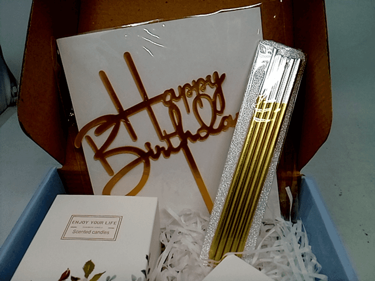 Happy Birthday Gold Birthday Gift Box - Dutch Goat