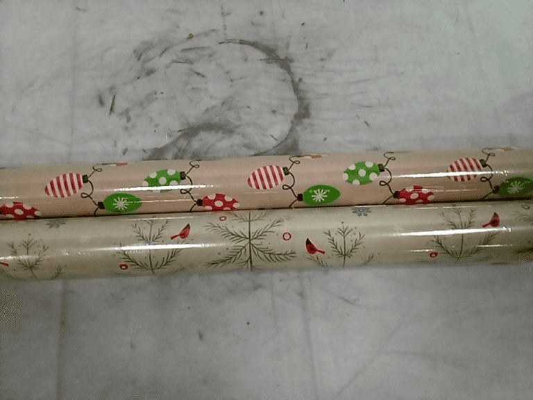 Assortment of 2 Seasonal Gift Wrap Rolls - Assorted Designs - Dutch Goat