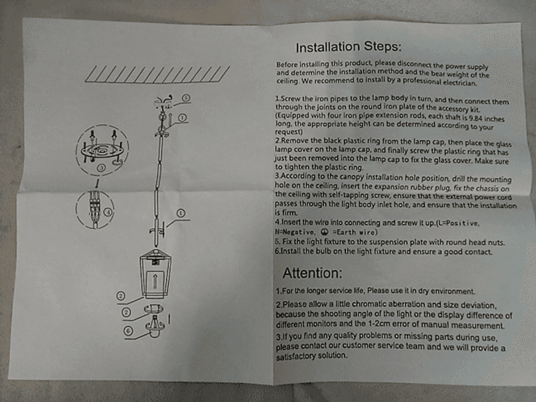 Fragile Light Fixture - Dutch Goat