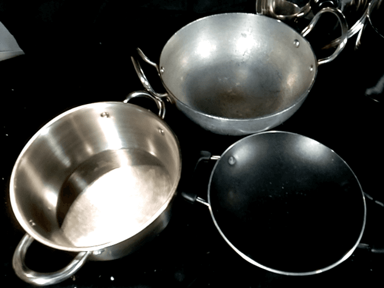 9-Piece Cookware Dinnerware Set - Silver, Pots and Pans - Dutch Goat