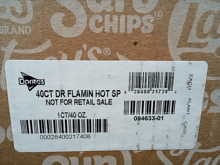 Frito Lay Snack Box 40-Count Doritos Flamin' Hot Nacho (1oz) - Dutch Goat