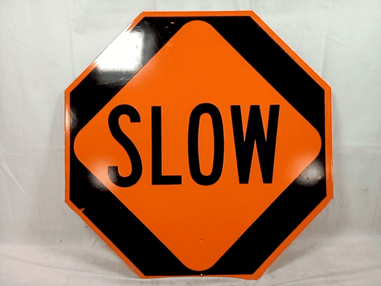Reversible Slow/Stop Sign - Dutch Goat