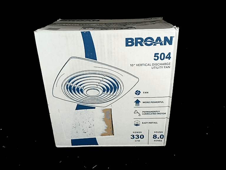Broan 10" White Vertical Discharge Fan - 350 CFM 504 - Dutch Goat