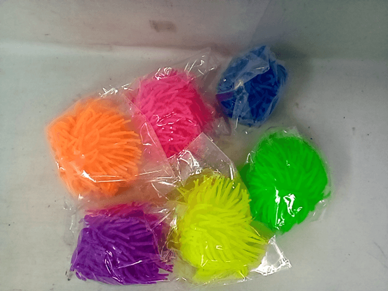 Puffer Balls Kids Sensory Stress Relief Therapy Toy 6 Pack Assorted ...