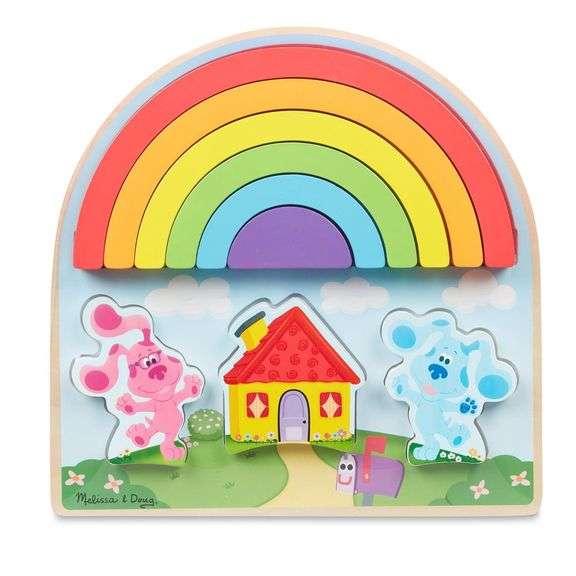 Melissa and Doug Blues Clues Rainbow Stacker Puzzle, Set of 9 - Dutch Goat