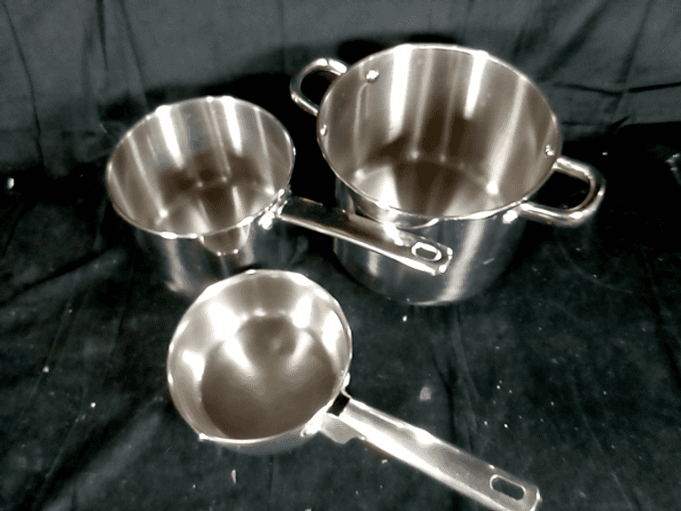 9-Piece Cookware Dinnerware Set - Silver, Pots and Pans - Dutch Goat